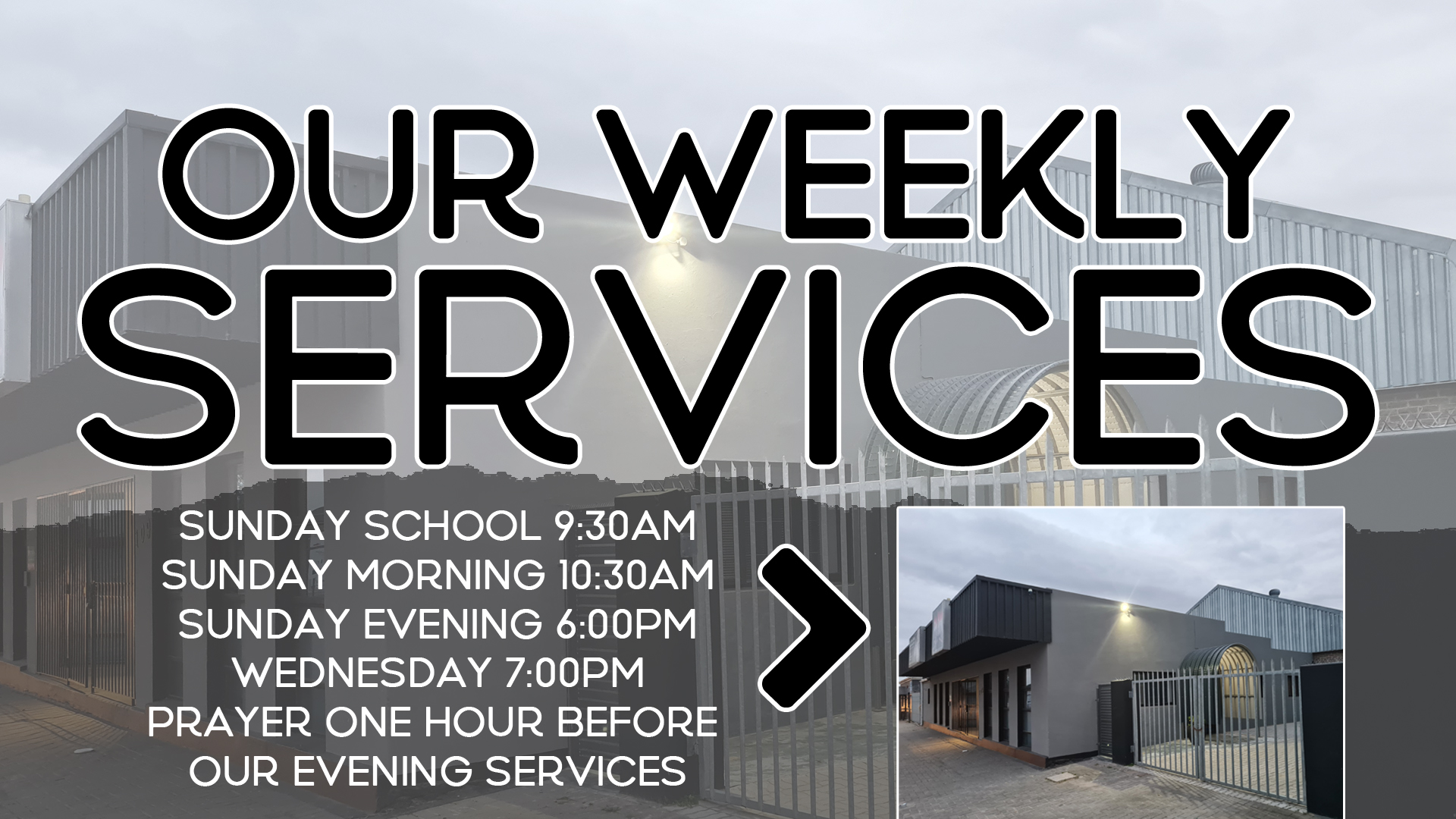 Weekly Services – The Potter's House Church